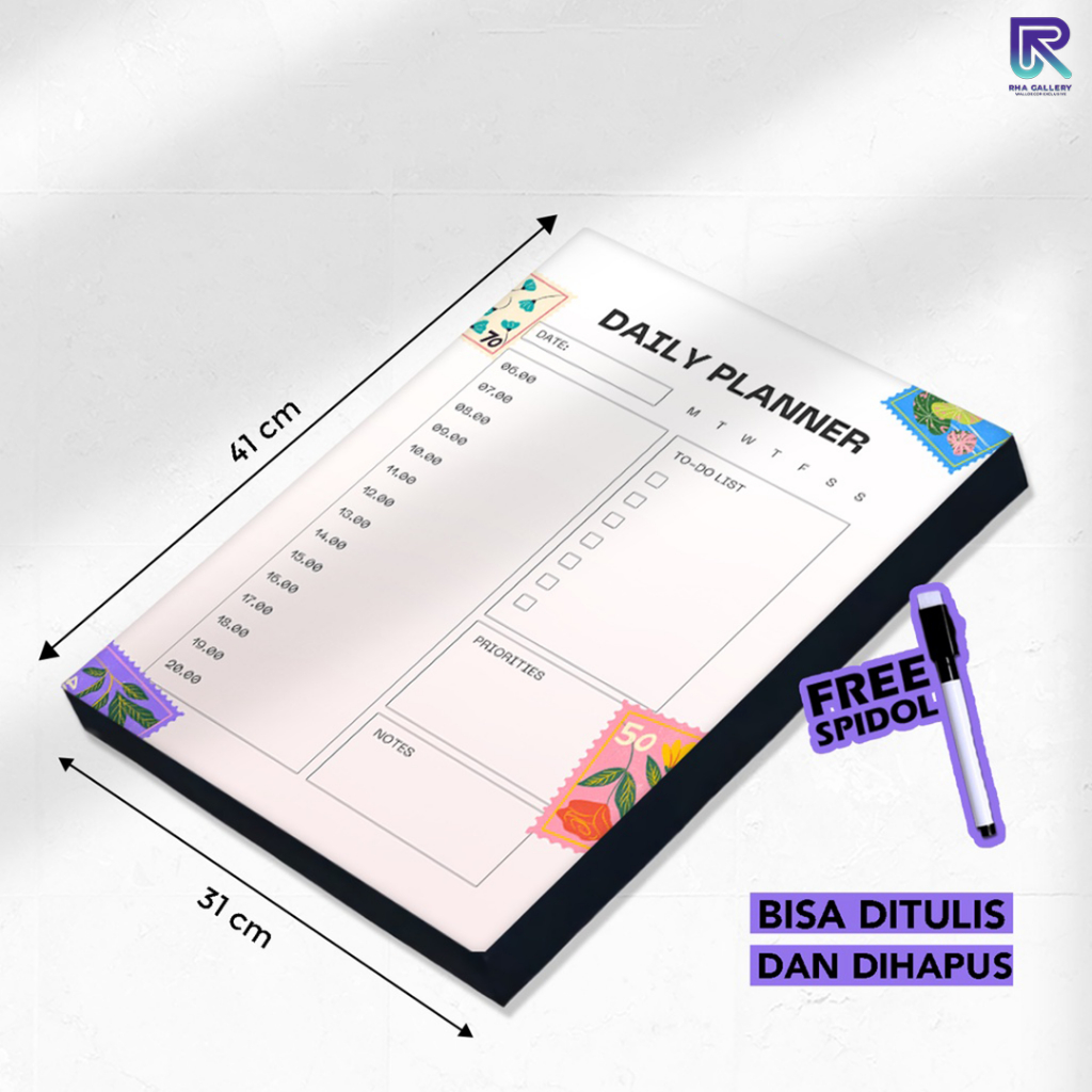 Jual RHA GALLERY Papan Tulis Kayu Daily Weekly Jadwal Harian Minimalist ...