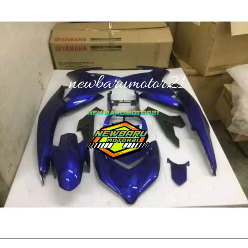 Jual Cover body halus mx king 150 Mx king V1 full set Biru glossy ...