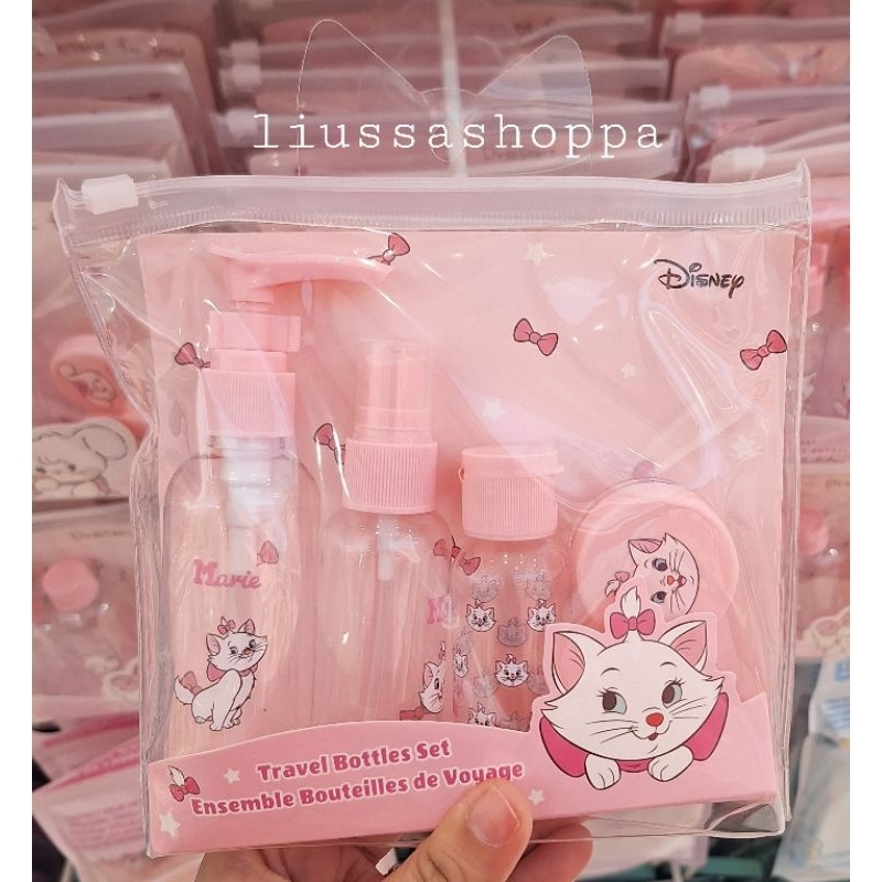 Jual Travel Kit Miniso - Disney Cat Collection Travel Bottles Set 5 pcs ...