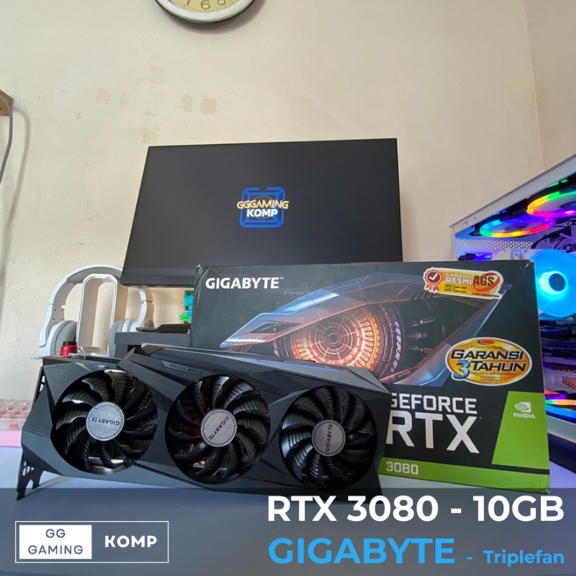 Jual VGA Gigabyte Geforce RTX 3080 10GB - Triple Fan | Shopee Indonesia