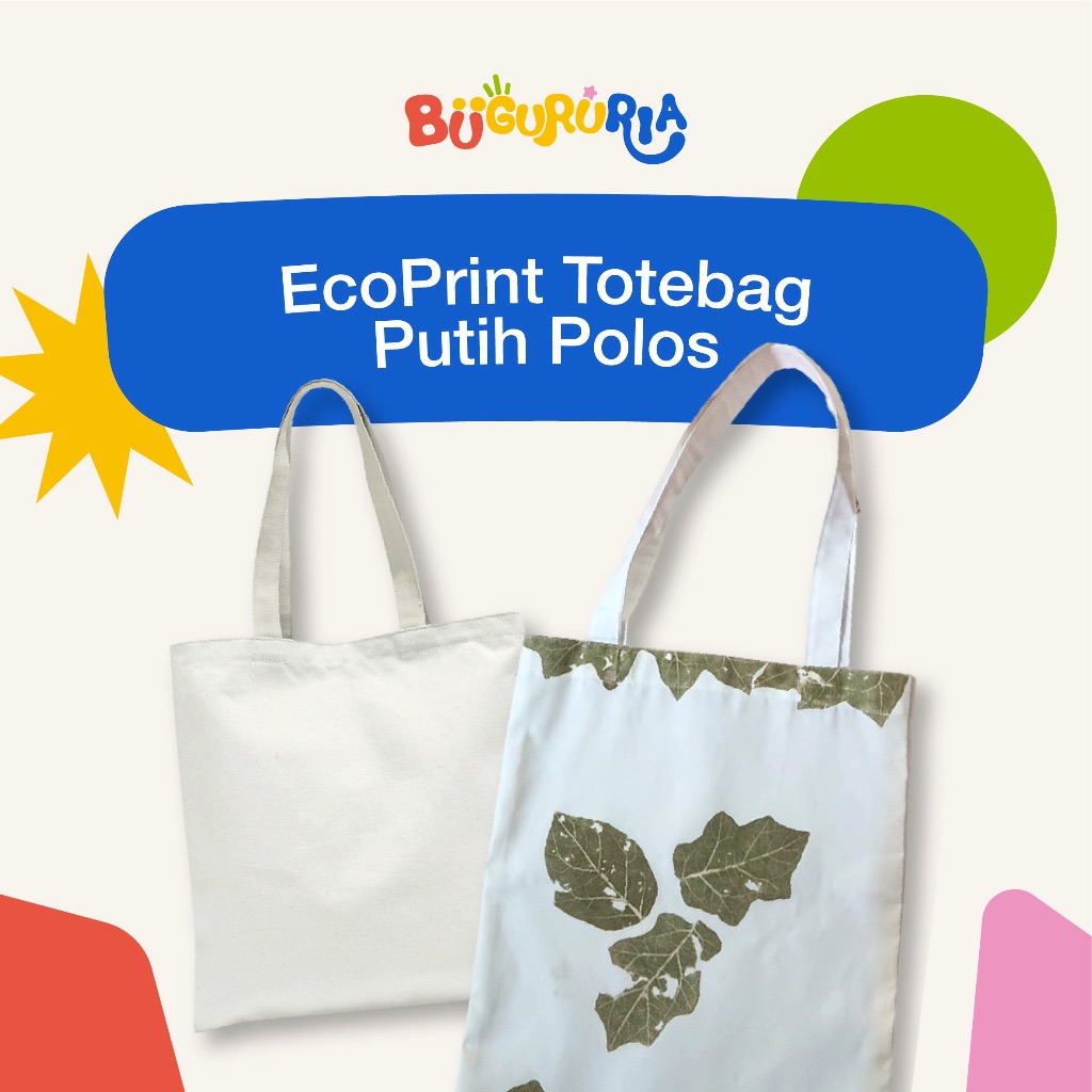 Jual Bu Guru Ria - EcoPrint totebag polos untuk prakarya lukis totebag ...