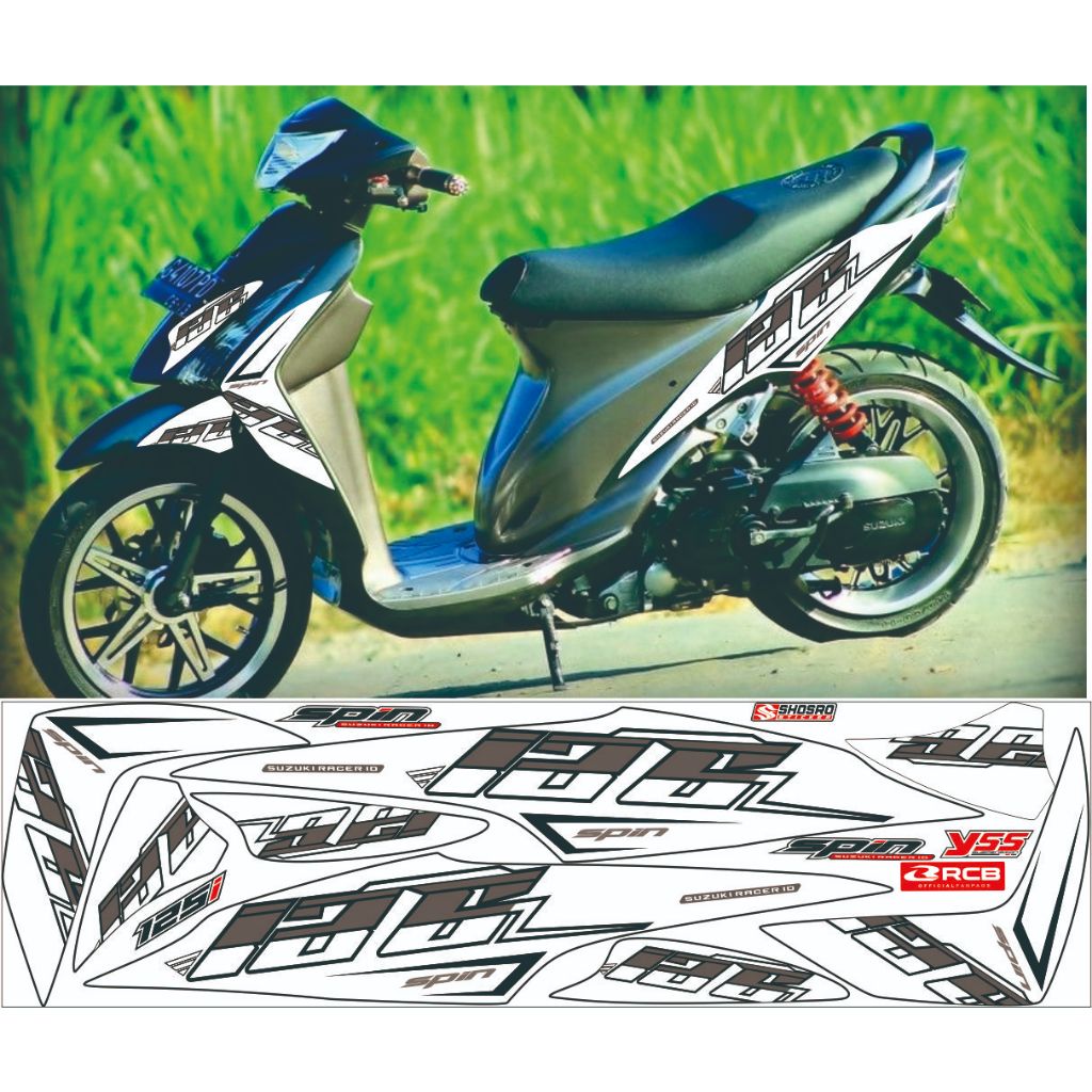 Jual Sticker Striping Motor SUZUKI SPIN 125 Motif Terbaru Keren MOTIP ...