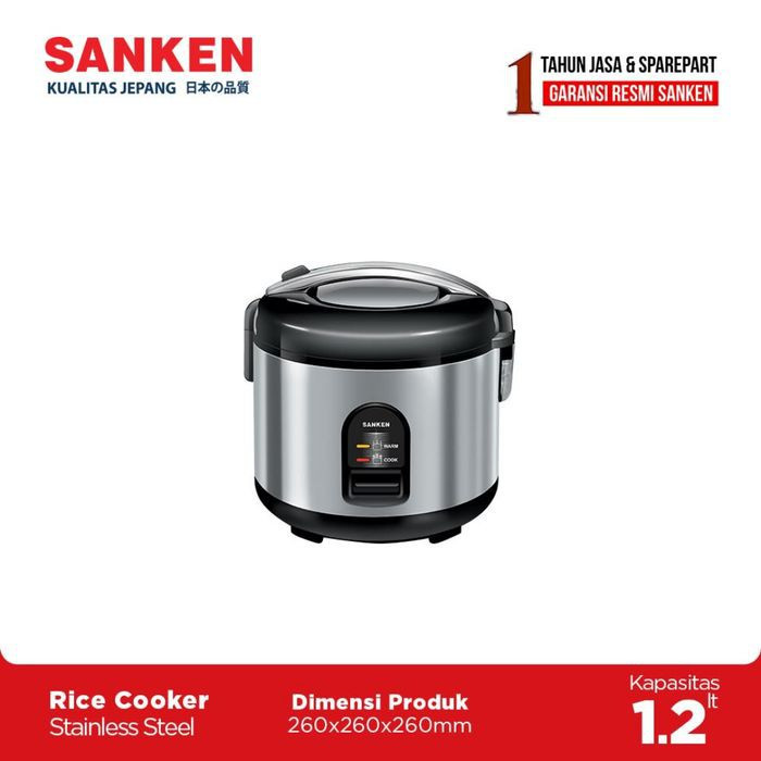 Jual SANKEN Rice Cooker Stainless Steel Kapasitas 1.2 Liter SJ-150 ...