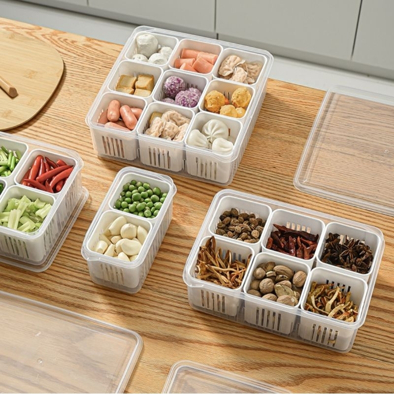 Jual kotak saringan wadah bawang /tempat buah sayuran dengan penutup ...