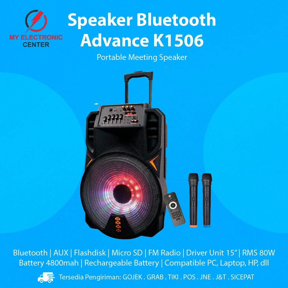 Jual Speaker Bluetooth Advance K1506 Aktif Laptop Komputer PC HP Karaoke TV | Shopee Indonesia