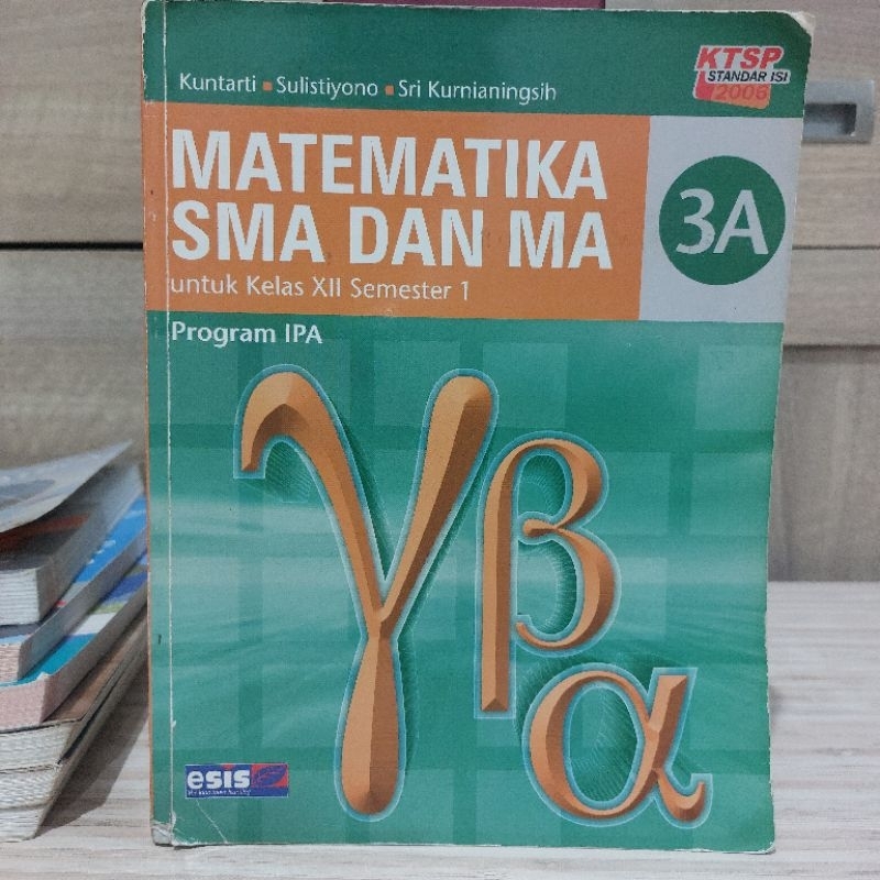 Jual buku pelajaran matematika sma kelas 12 semester 1 jilid 3a program ...