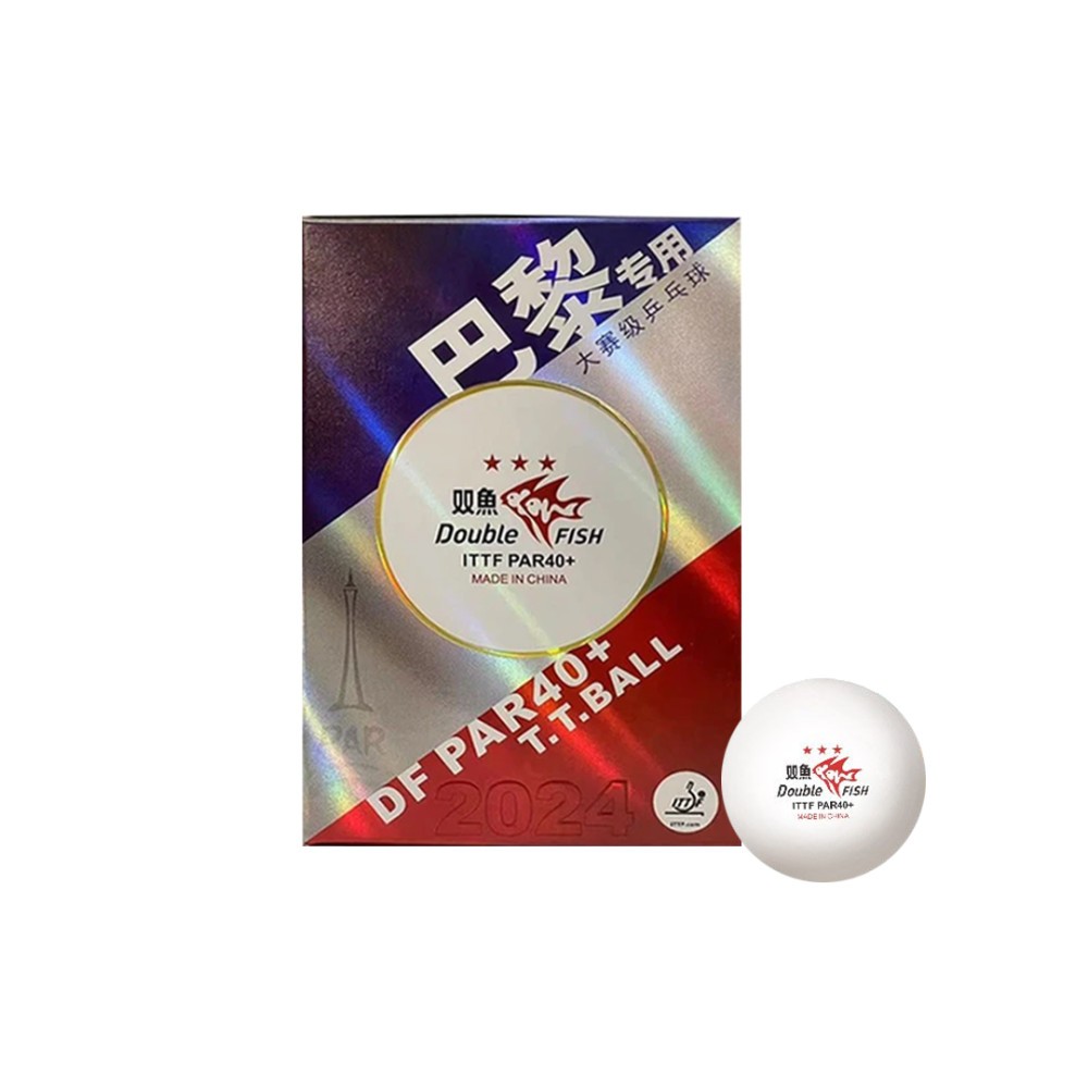 Jual Bola Pingpong Double Fish PARIS PAR40+ 3 Star ITTF Tenis Meja 6pc | Shopee Indonesia