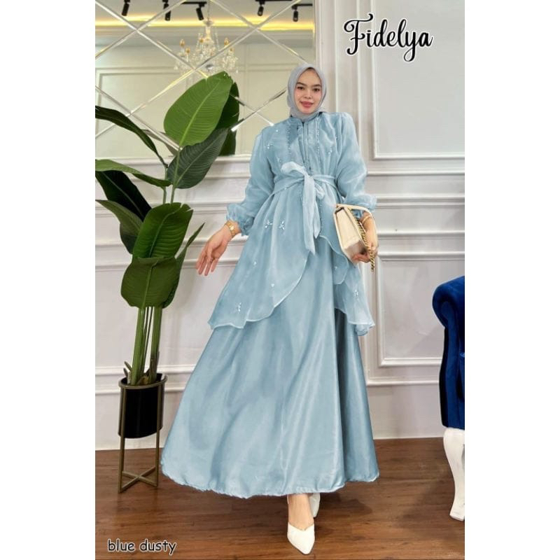 Jual FIDELYA Gamis pesta | Shopee Indonesia