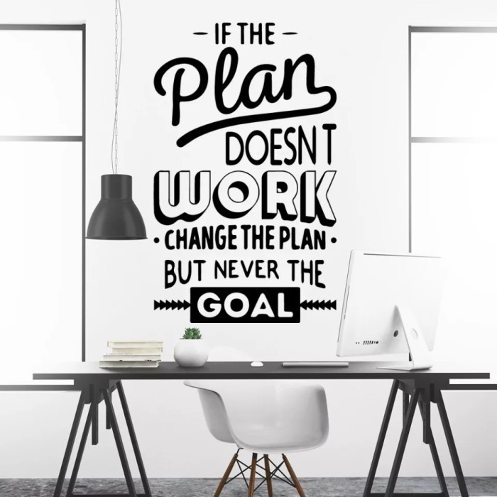 Jual Wall Sticker Stiker Dinding Plan Dosent Work Quotes Motivation ...