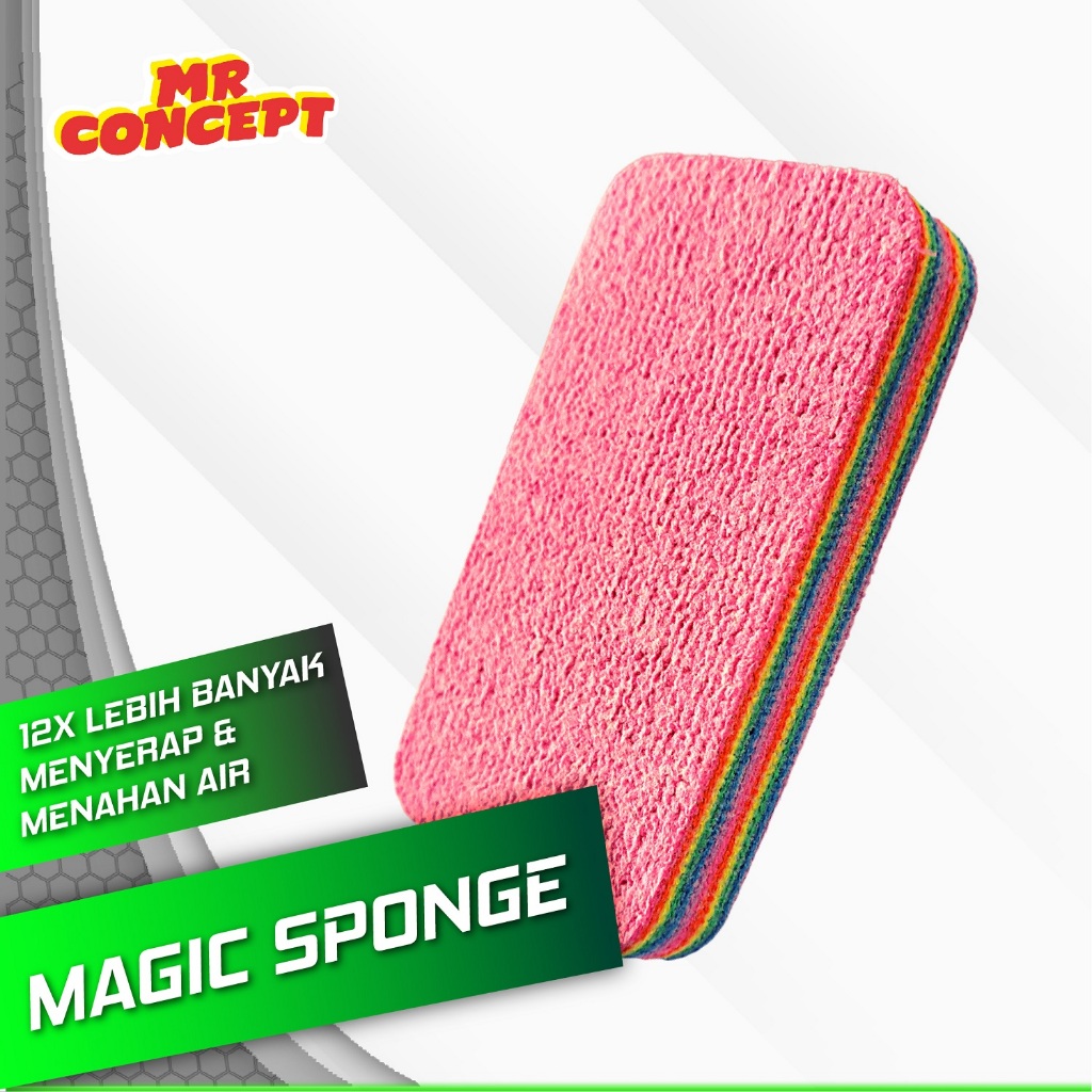 Jual Plextone x Mr. Concept Magic Sponge Wet PVA Microfiber Spon Cuci ...