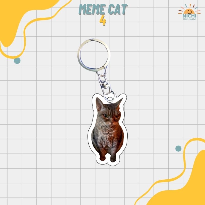 Jual [MEME CAT VER. 4] KEYCHAIN AKRILIK/GANTUNGAN KUNCI AKRILIK ...