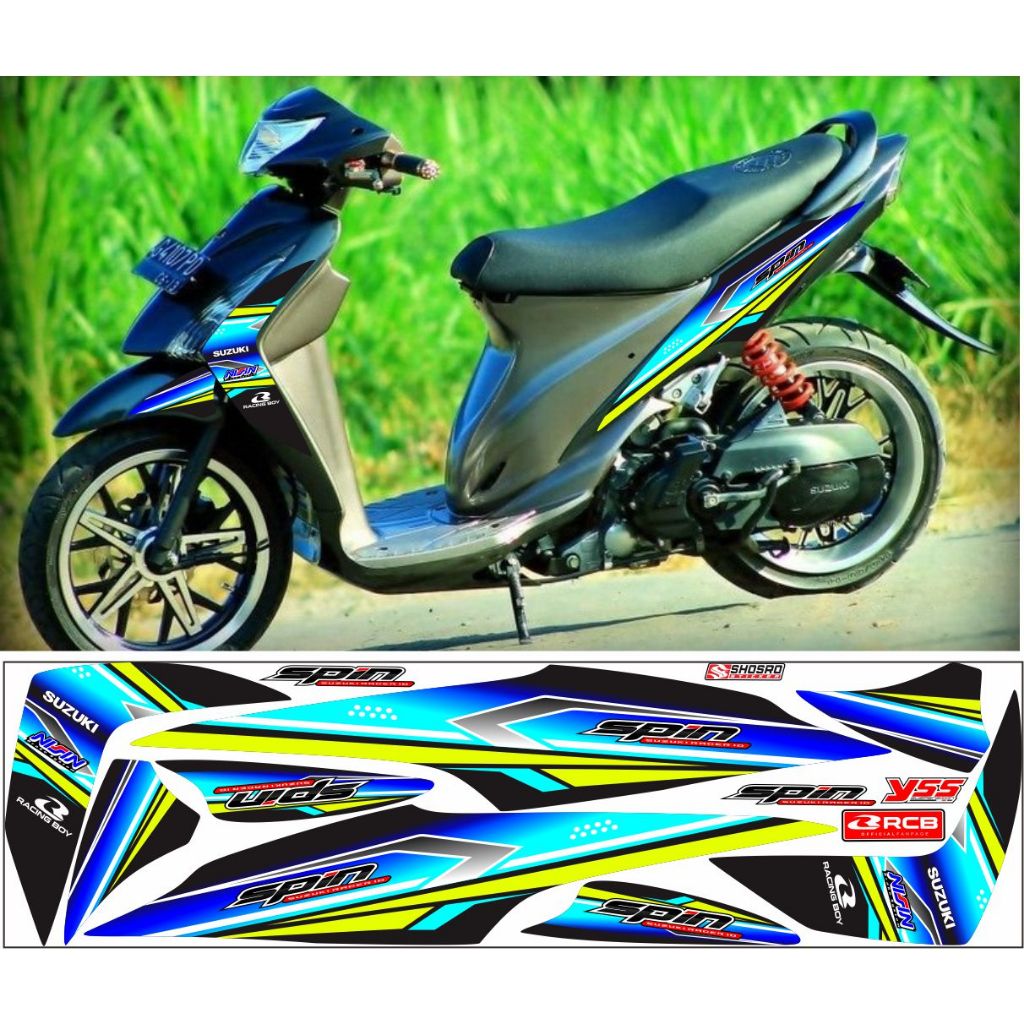 Jual STRIPING MOTOR SUZUKI SPIN 125 DECAL CUSTOM VARIAN SEMUA VARIASI ...