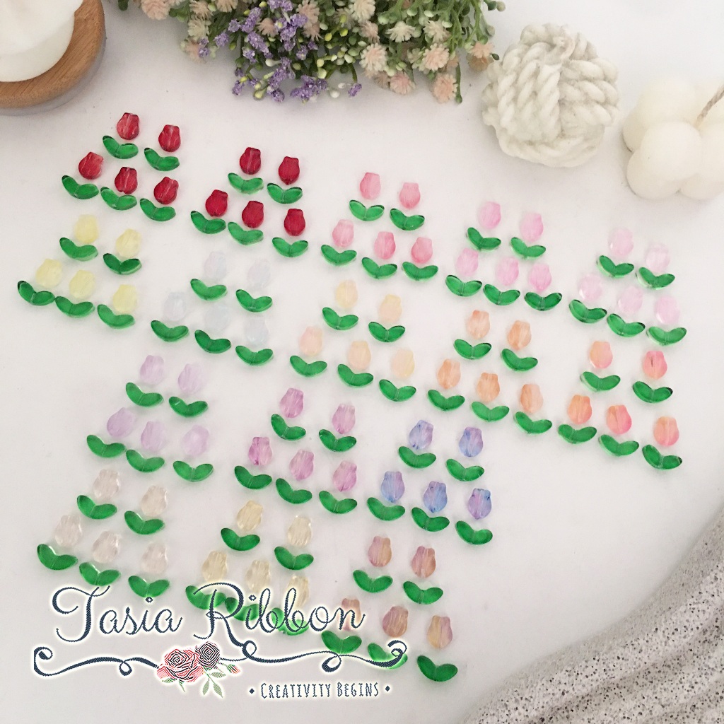 Jual Mote Manik Kaca Tulip WAVE [Mote 455] | Shopee Indonesia