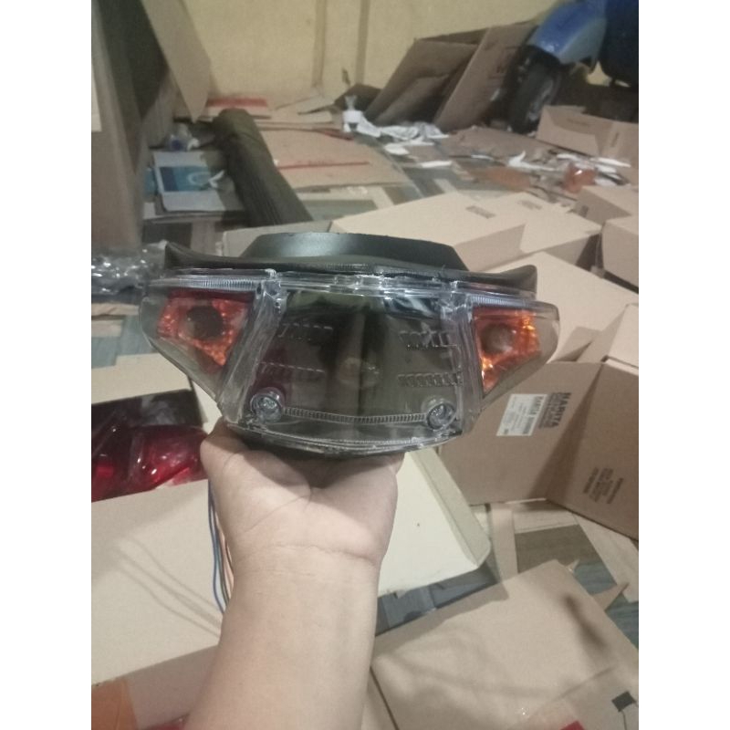 Jual lampu depan reflektor beat karbu beat lama smoke reflektor hitam ...
