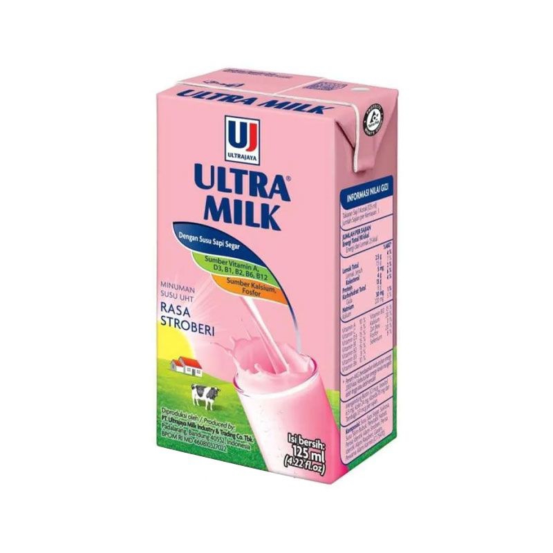 Jual ULTRA MILK STRAWBERRY 125 ML | Shopee Indonesia