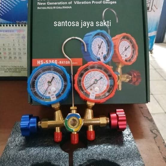 Jual Manifold Gauge Double HONGSEN HS-536G. Multi. (R22/R134a/R404A/R410A) | Shopee Indonesia