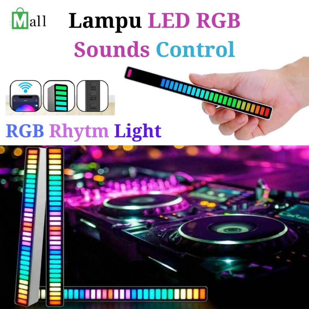 Jual SPC-Led RGB Sepctrum Bar Music Sound indikator audio Control Lamp ...