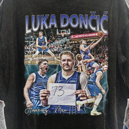Jual Luka Doncic Tee | Luka Doncic Dallas Mavericks Basketball | Vintage Wash Oversized T-shirt ...