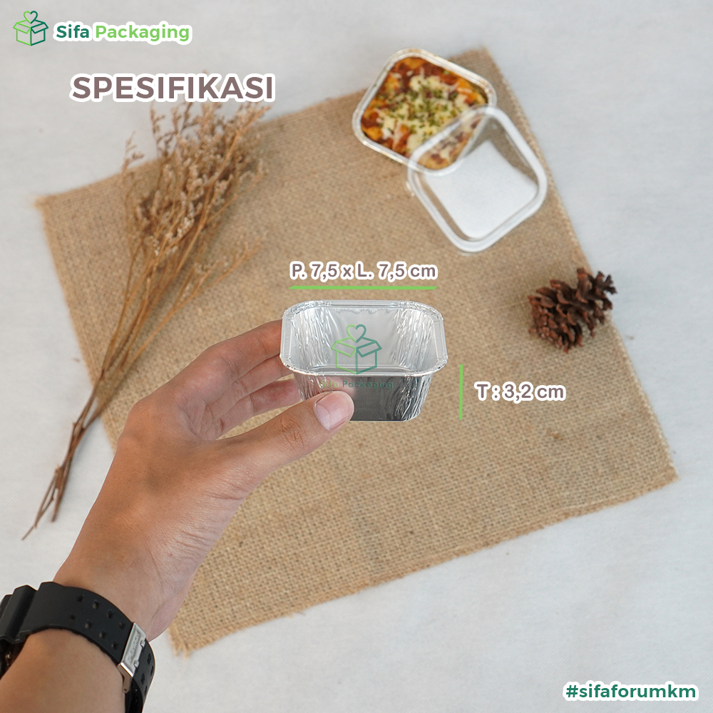 Jual Alumunium Foil Tray Cup OX 100 Premium + Tutup Macaroni Schotel Klapertart Brownies Cake ...