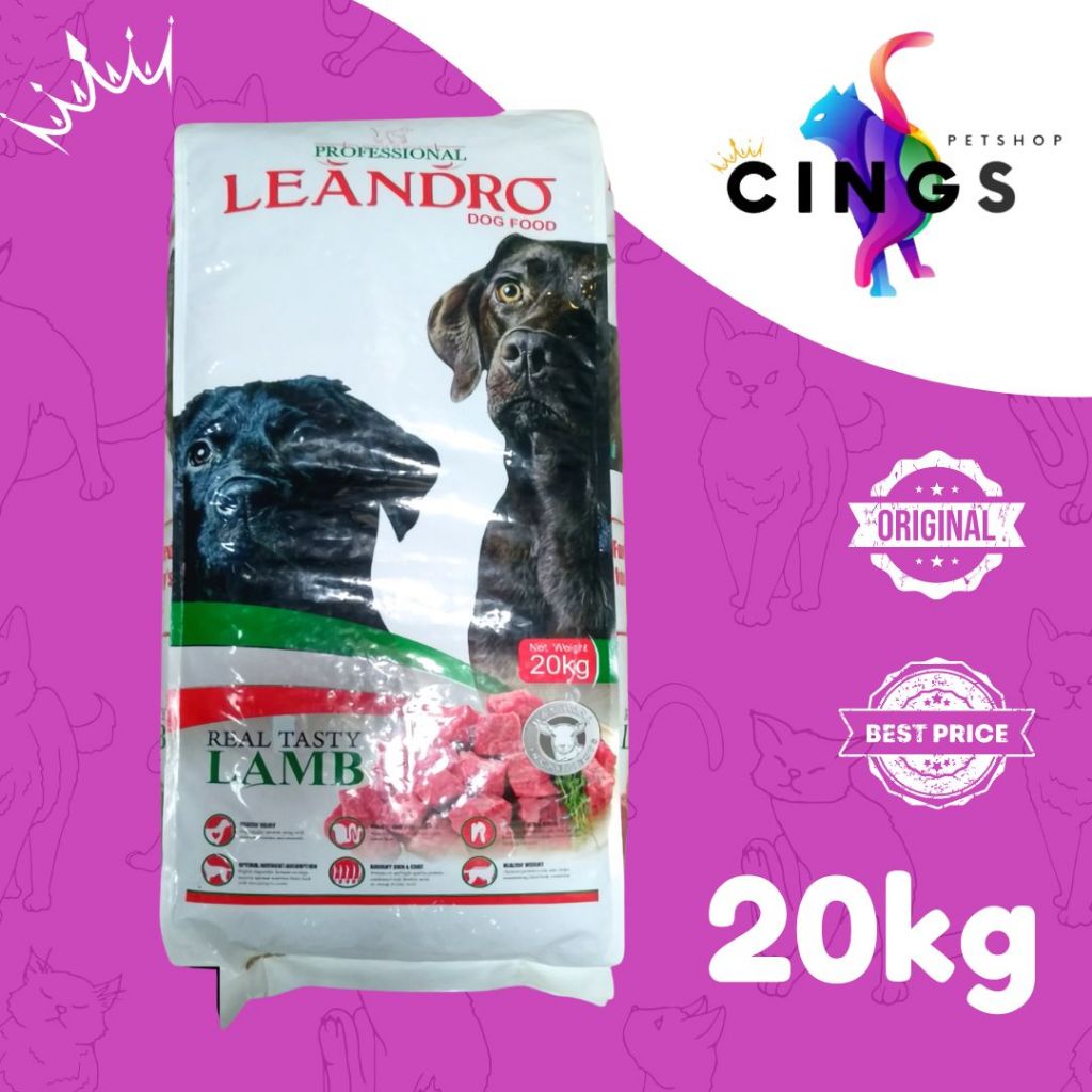 Jual makanan anjing LEANDRO DOG 20kg rasa LAMB | Shopee Indonesia