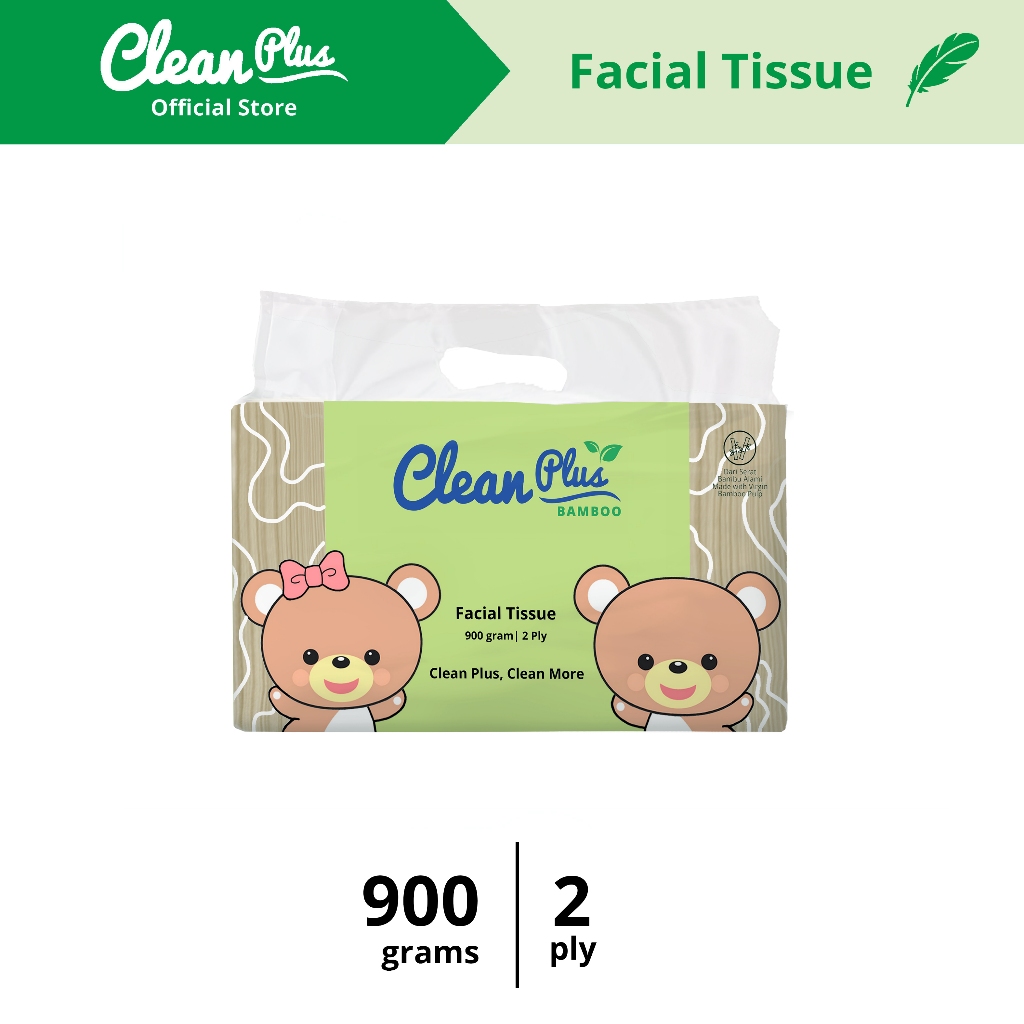 Jual Clean Plus Bamboo Facial Tissue 900 Gram | Shopee Indonesia