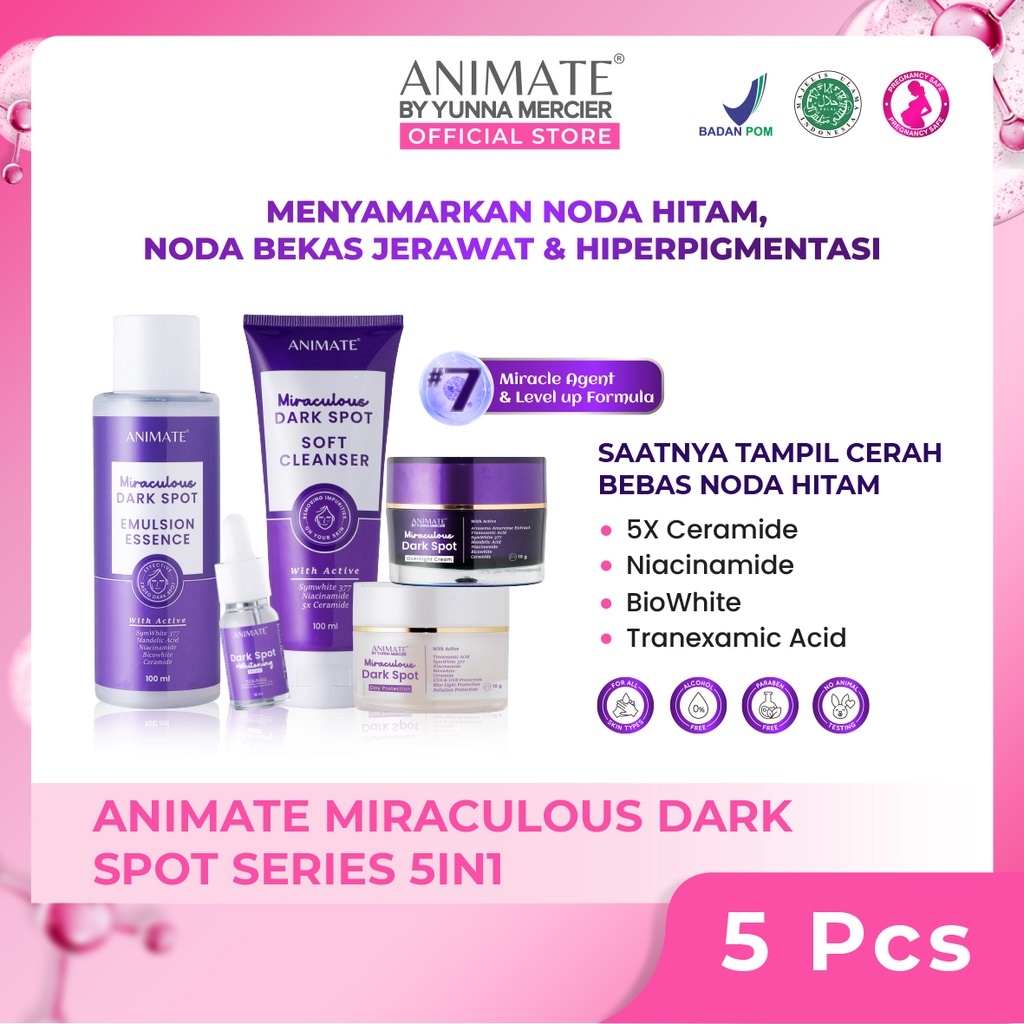 Jual AS Animate Miraculous Dark Spot Series 5in1 Animate Skincare By ... Jual AS Animate Miraculous Dark Spot Series 5in1 Animate Skincare By ...