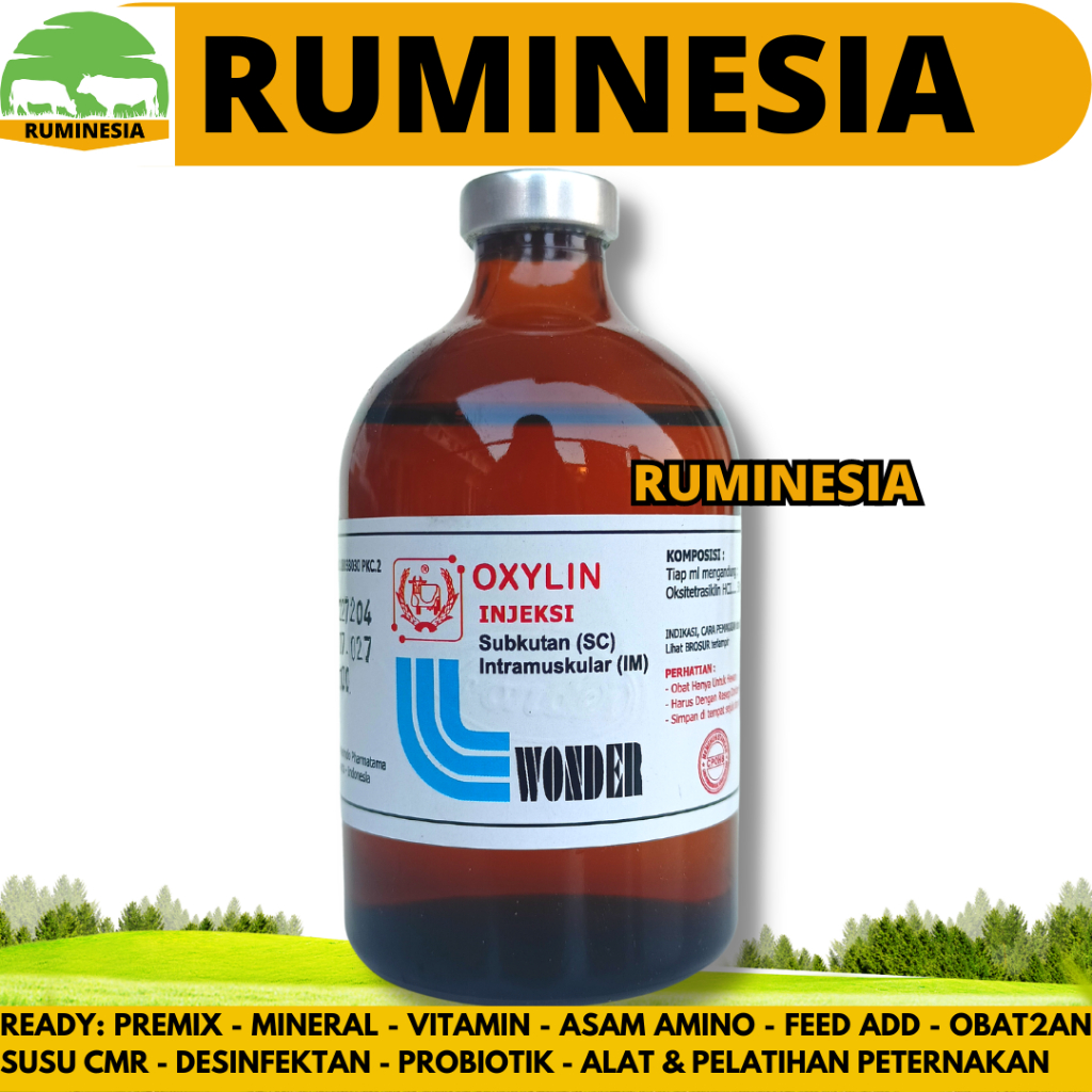 Jual OXYLIN INJ 100ML WONDER - Antibiotik Hewan Spektrum Luas untuk ...