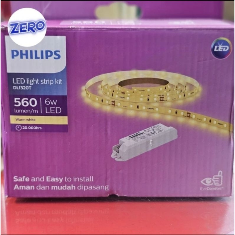 Jual LAMPU LED STRIP PHILIPS 5M + POWER SUPLAI 6W | Shopee Indonesia