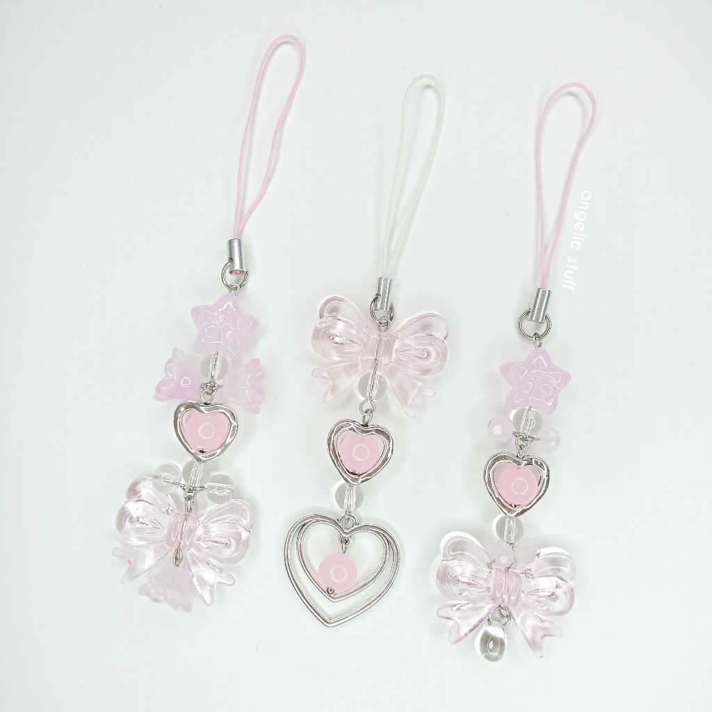 Jual Beaded Pink Phone Charm Phone Strap Gantungan HP Manik-Manik ...
