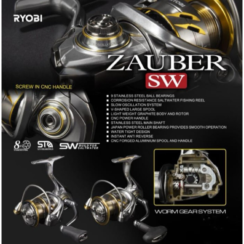 Jual Reel Ryobi Zauber Sw 3000 4000 Power Handle Saltwater | Shopee ...