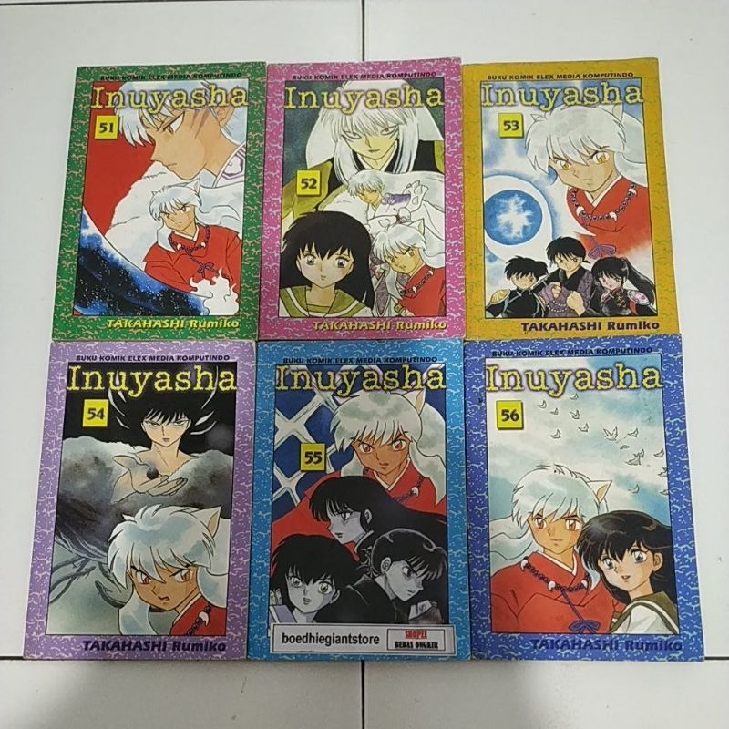 Jual Komik Inuyasha 56,55,54,53,52,51, 6 buku, paketan, TS | Shopee Indonesia