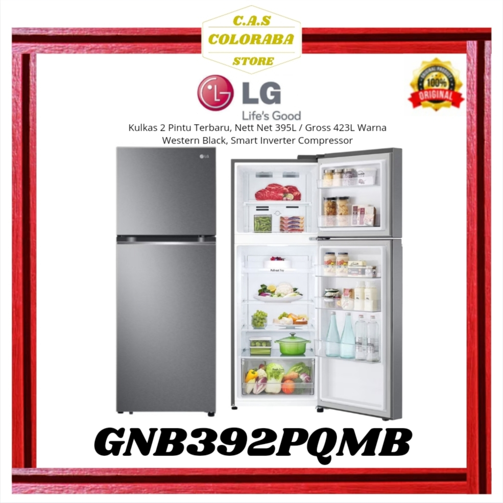 Jual KULKAS LG GNB392PQMB KULKAS 2 PINTU INVERTER GN-B392PQMB GNB392 GN ...