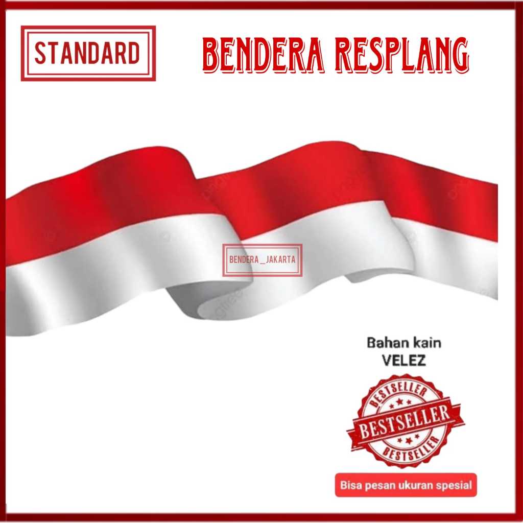 Jual Bendera Panjang Resplang / Bendera Gapura Merah Putih Bahan Veles ...