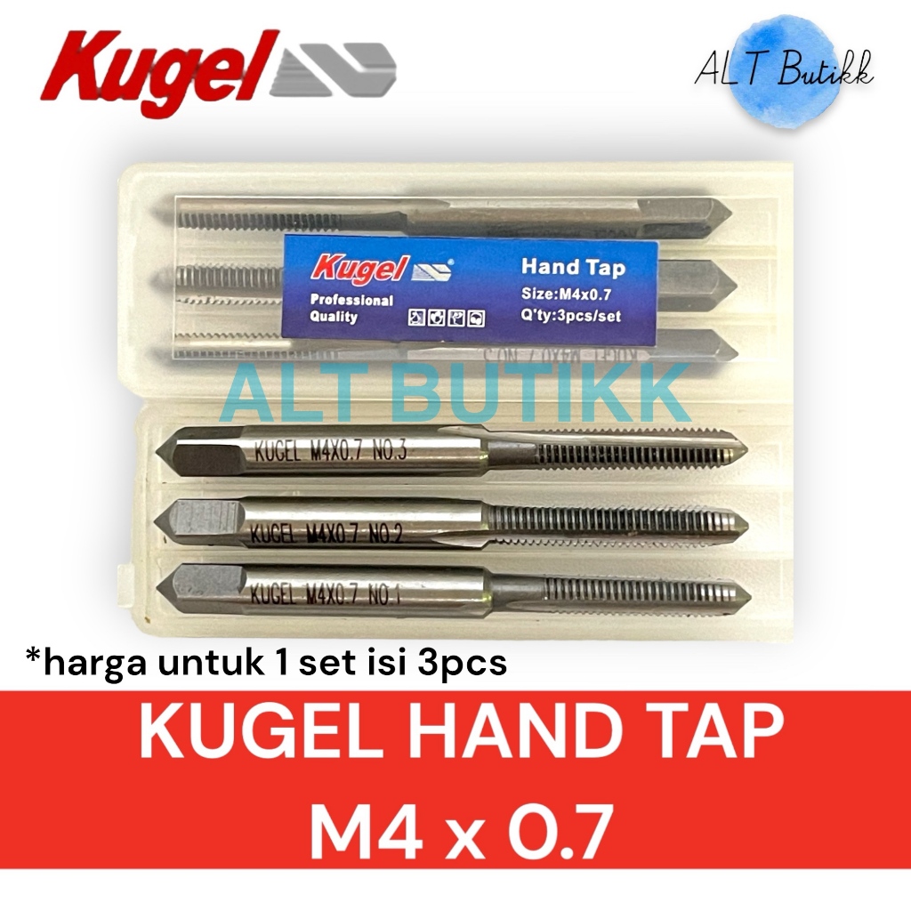 Jual KUGEL HAND TAP M4 x 0.7 | ALAT PEMBUAT DRAT BAUT ULIR SCREW | MATA ...