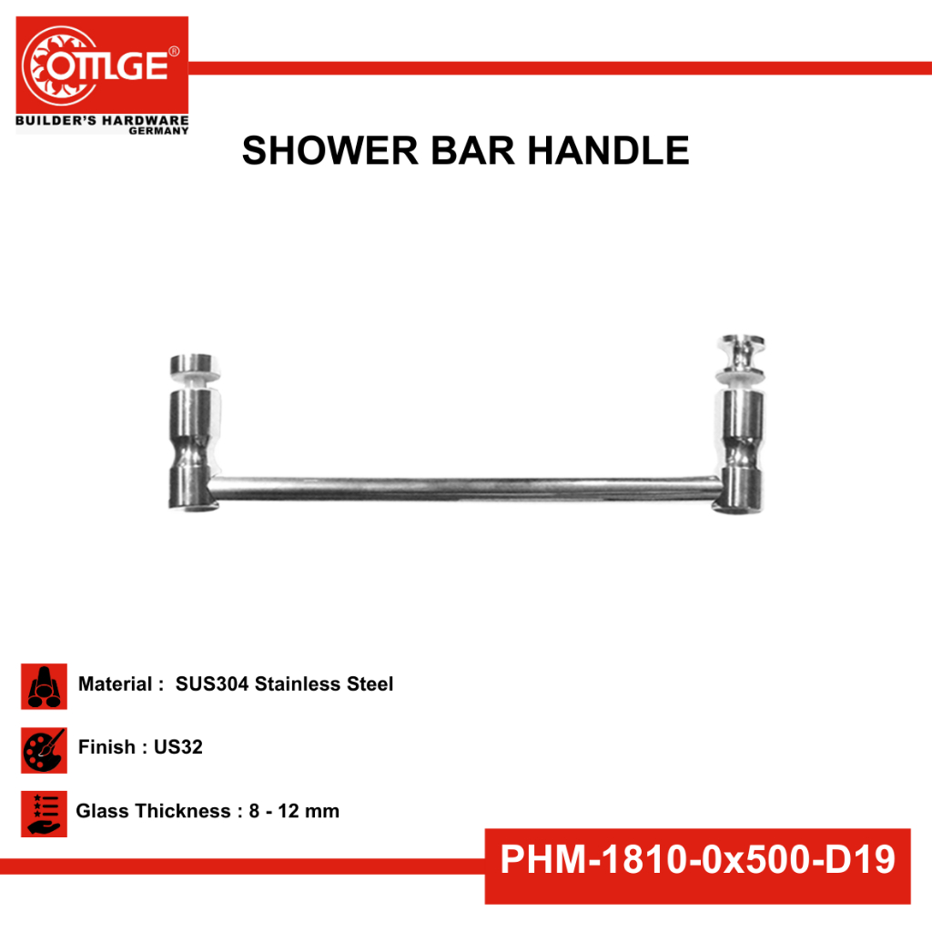 Jual Shower Bar Handle OMGE PHM-1810-D19-0x500-US32. | Shopee Indonesia