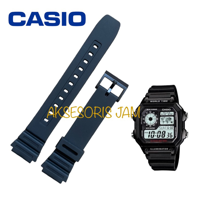 Jual Tali Strap Jam Tangan Casio AE 1200 AE1200 AE-1200 ae 1200 AE1200 ...