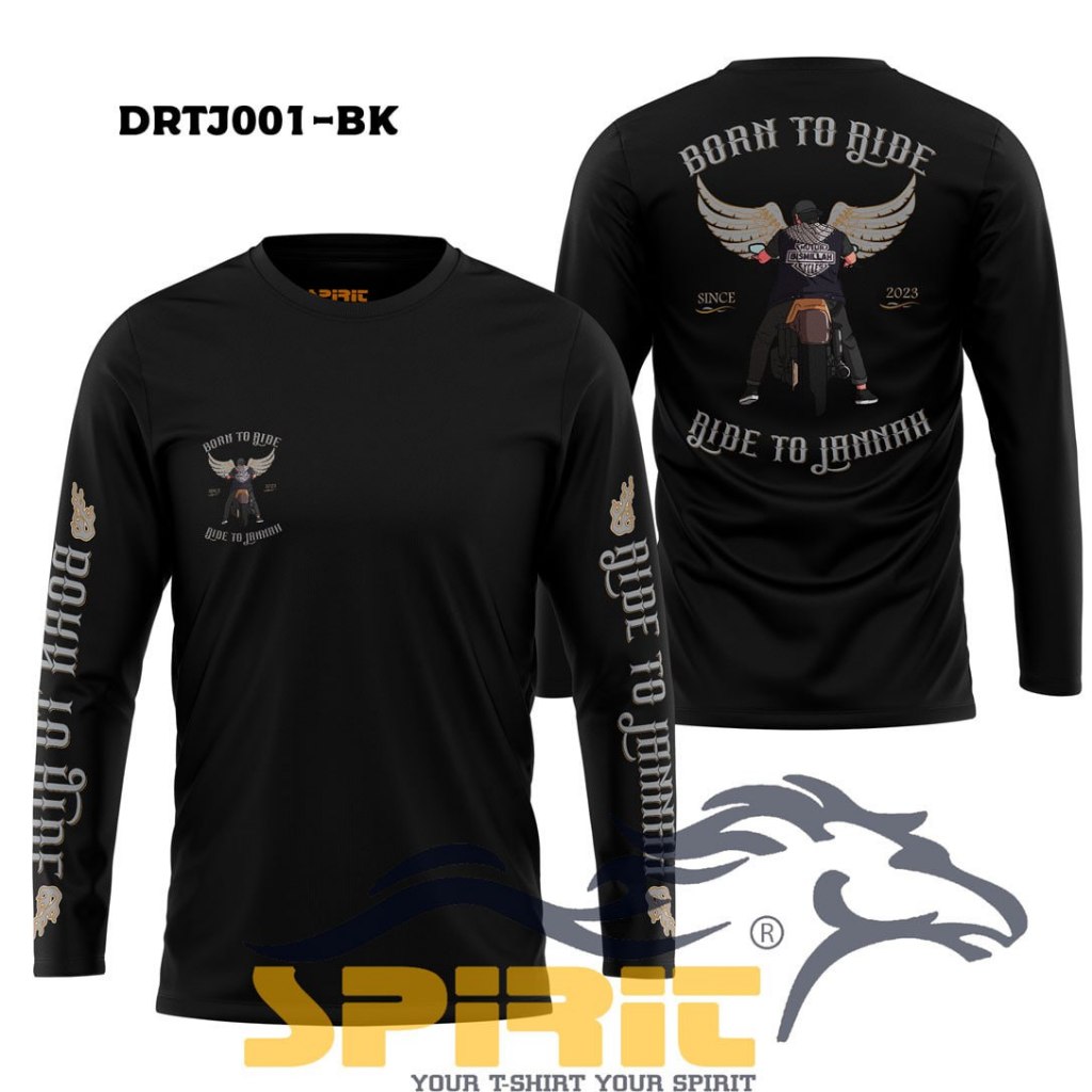 Jual KAOS RIDER MUSLIM ISLAMI BORN TO RIDE RIDE TO JANNAH BAJU KAOS ...