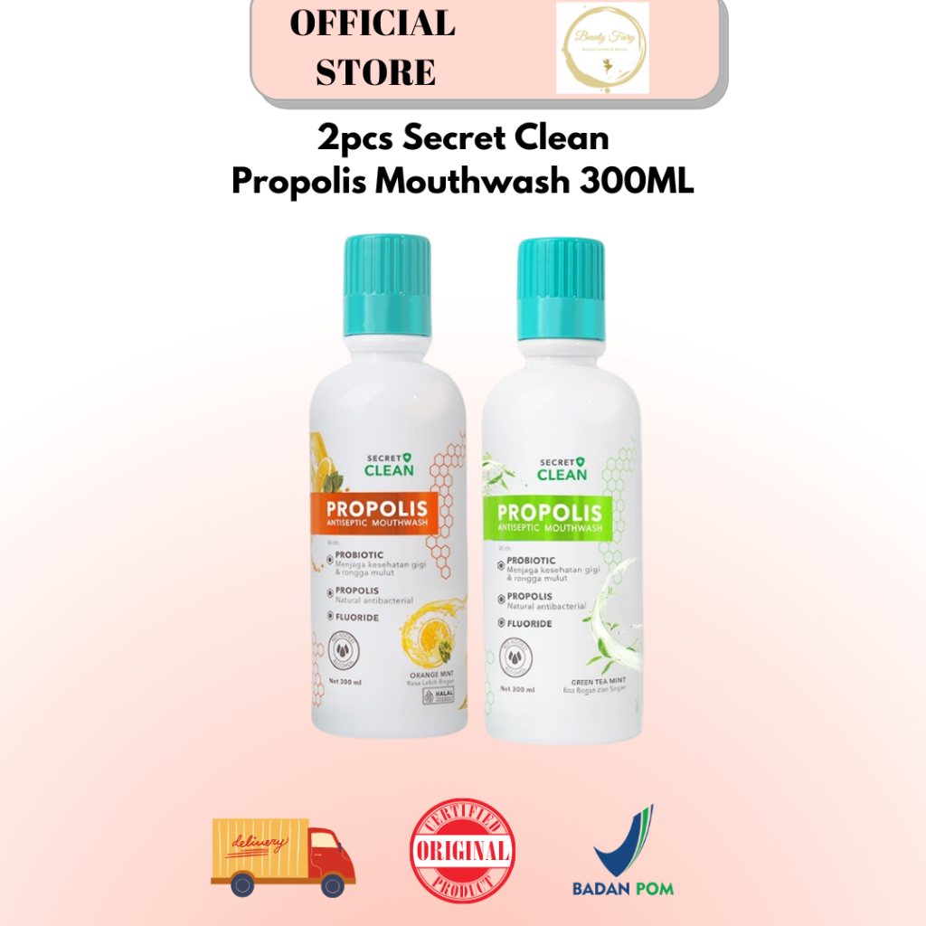 Jual PAKET 2 PCS Secret Clean Propolis Antiseptic Mouthwash 300ml ...