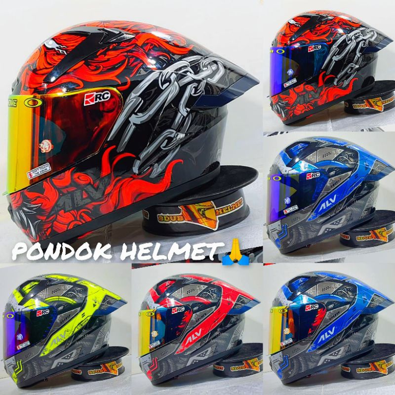 Jual HELM FULL FACE ALV GENESIS MOTIP CYBORG RED ORIGINAL HELM/PAKET ...