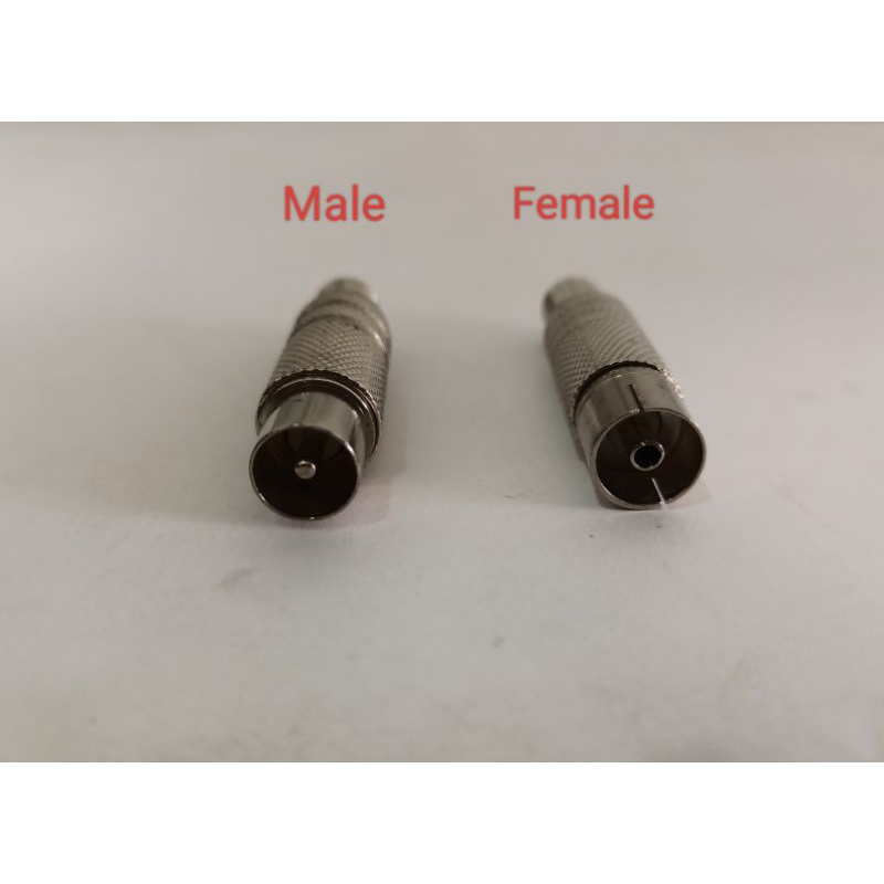 Jual Colokan Antena Tv Besi Jantan Betina Jack Connector Jek Konektor ...