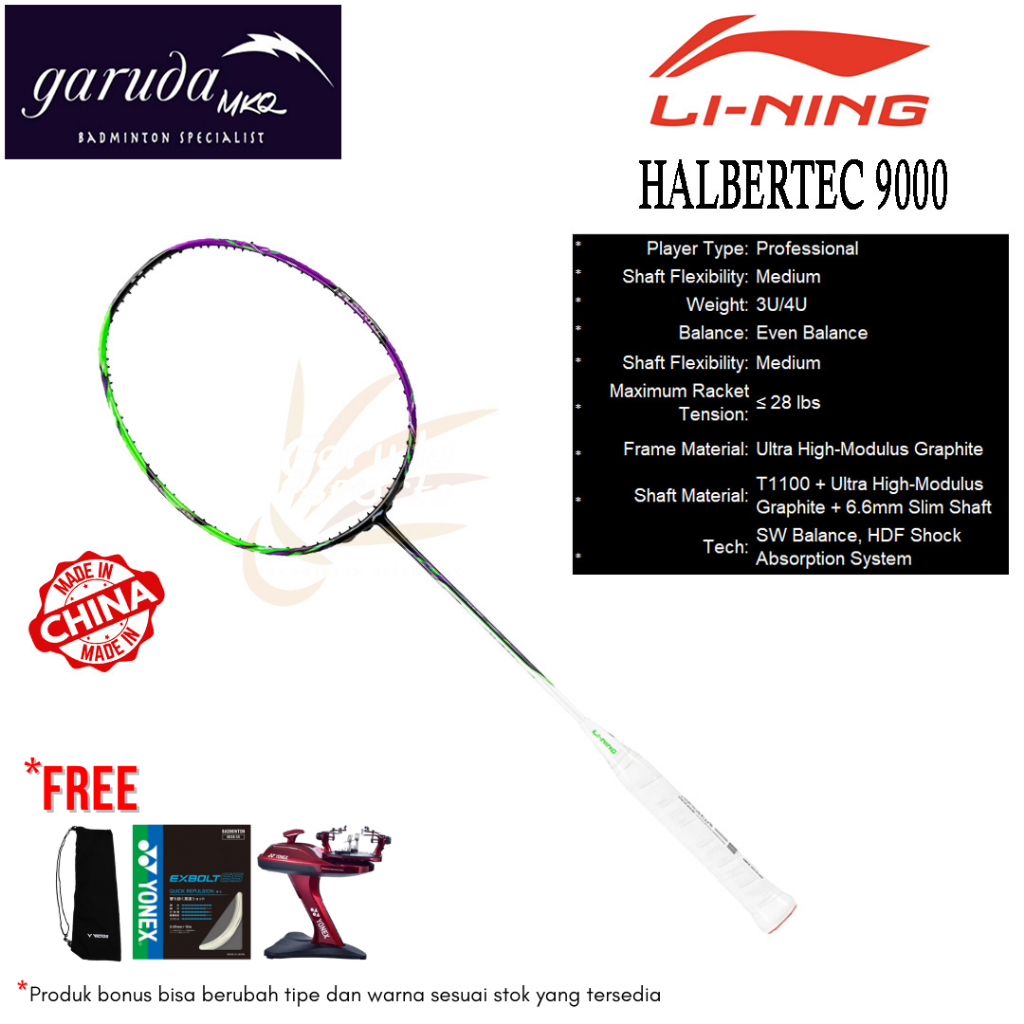 Jual RAKET BADMINTON LINING HALBERTEC 9000 / LINING HALBERTEC 9000 ...