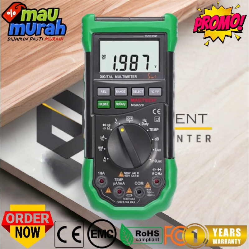 Jual Mastech MS8268 Multimeter Digital AC DC Multitester Tester Listrik ...