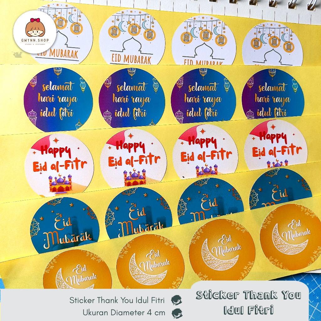Jual Stiker Thank You Idul Fitri | Stiker Hari Raya Idul Fitri ...