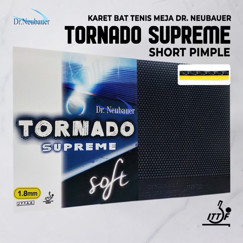 Jual Karet Bat Tenis Meja Dr. Neubauer Tornado Supreme Soft Bintik Pendek | Shopee Indonesia