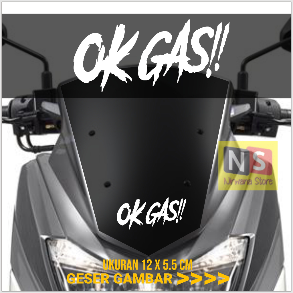 Jual Stiker OK GAS - Cutting Stiker Motor Helm Mobil | Shopee Indonesia