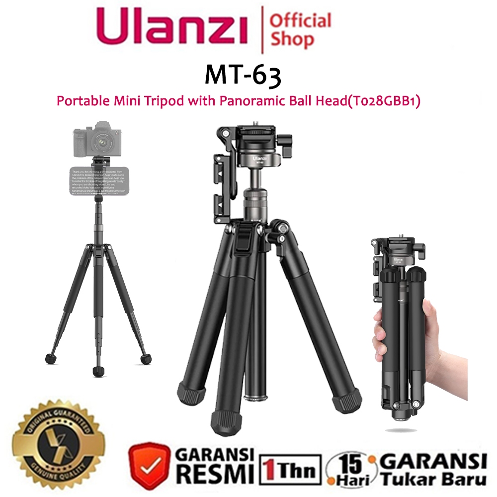 Jual Ulanzi MT-63 Portable Mini Teleprompter Tripod (T028GBB1) | Shopee ...