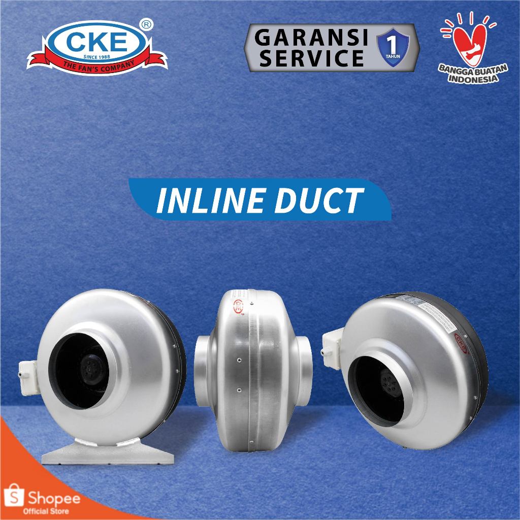 Jual CKE Centrifugal Duct Inline Fan CI-CDI150AZ-NO 6 Inch Inline Fan ...
