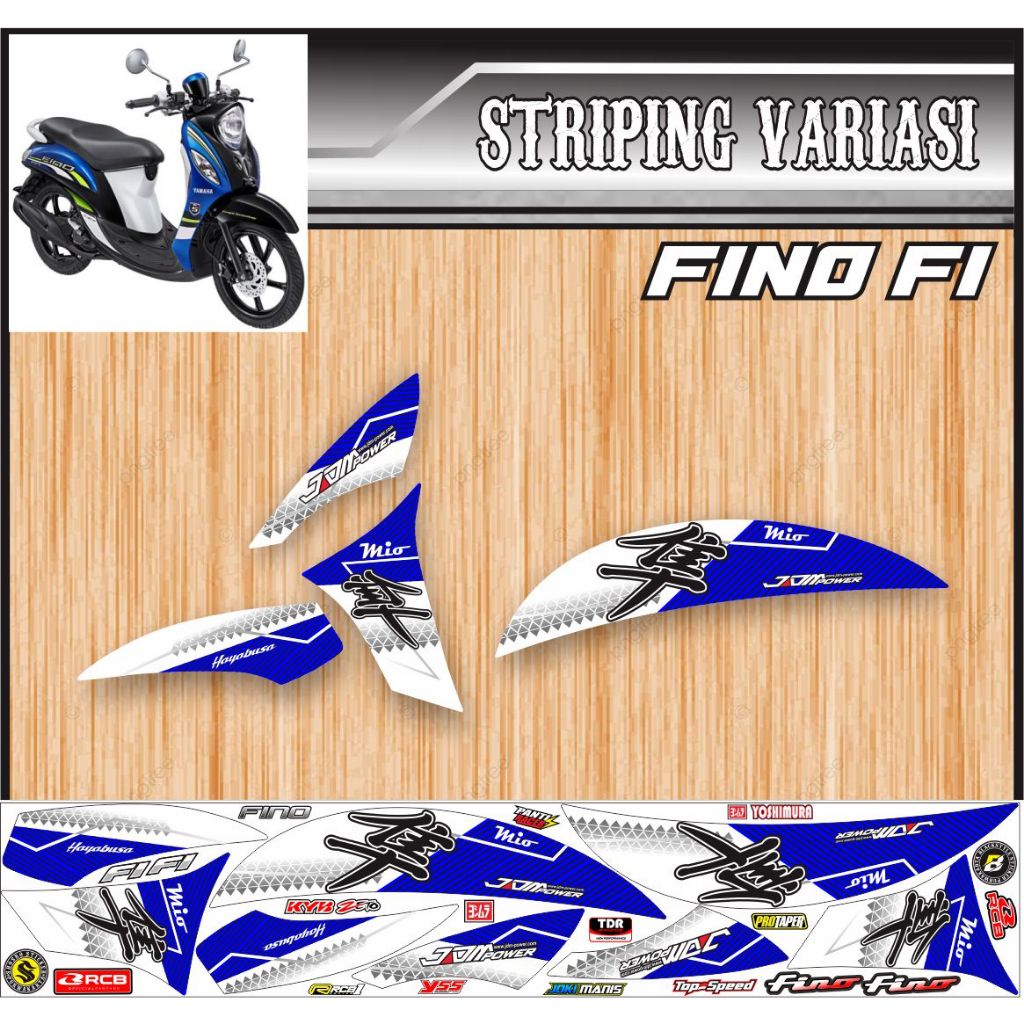 Jual COD STIKER STRIPING VARIASI MOTOR YAMAHA VINO VARIASI TERBARU NEW POLET BARU VARIAN SIMPLE ...