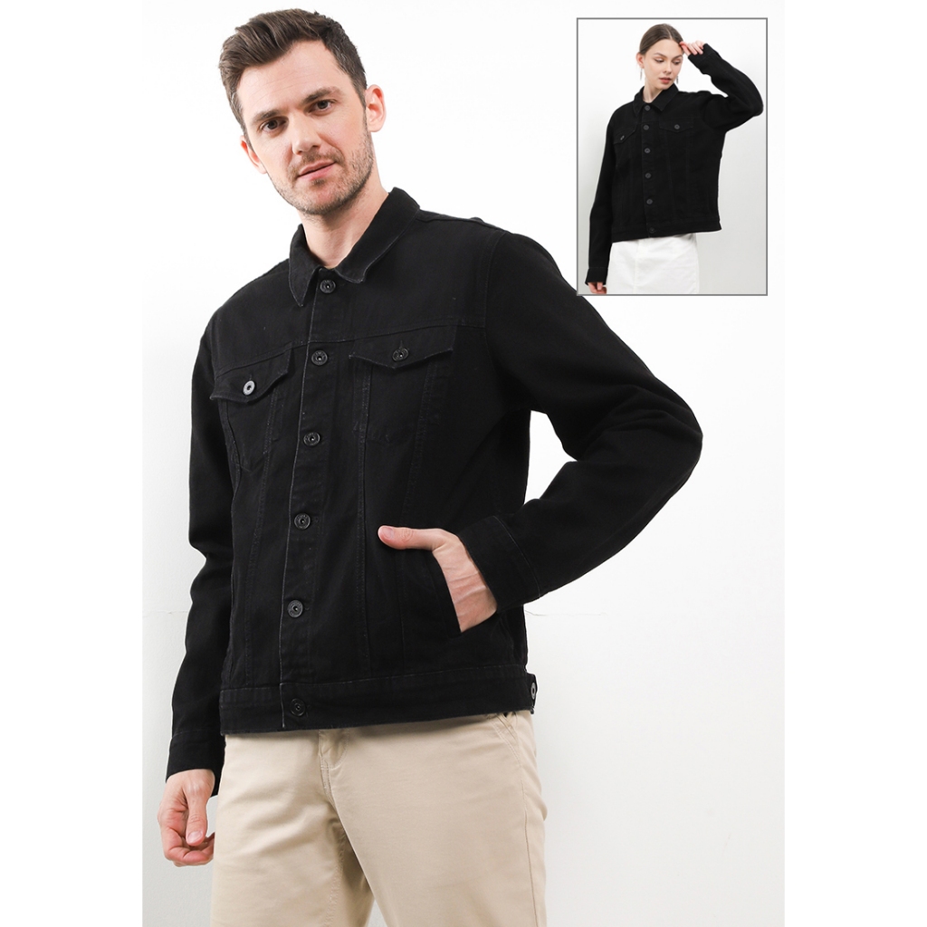Jual TRIPLE Jaket Denim Slim Fit (JK DNM 555 04 GW)- Hitam Pekat ...