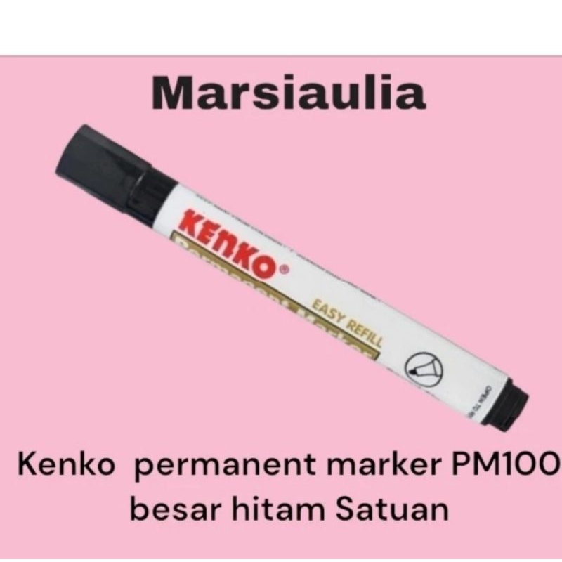 Jual Kenko permanent marker PM100 spidol permanen besar hitam Satuan ...